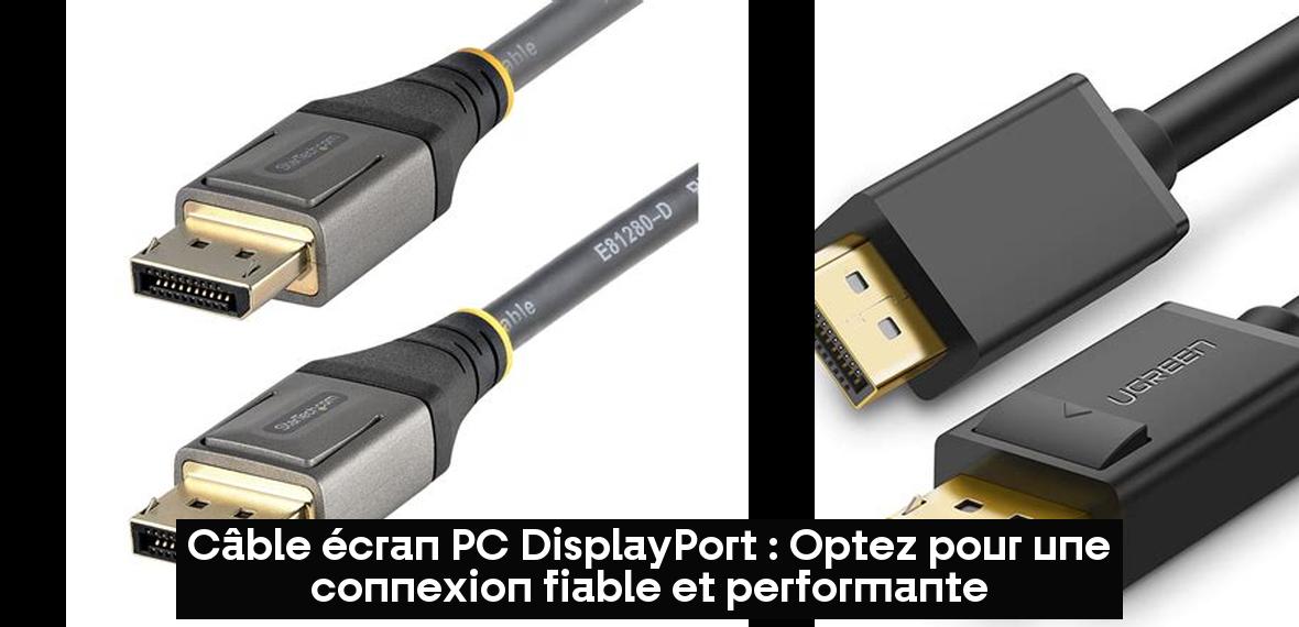 Câble écran PC DisplayPort : Optez pour une connexion fiable et ...